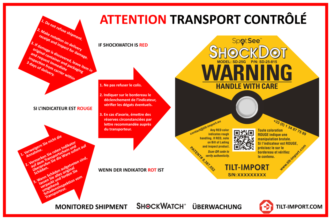 Découvrez l'indicateur de choc ShockDot à usage unique